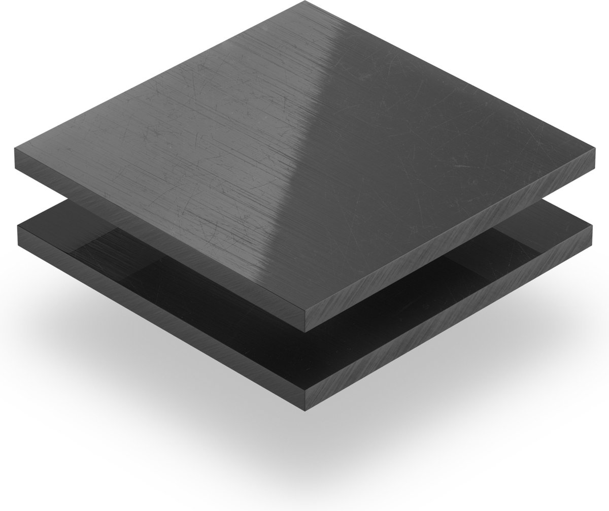Hard PVC plaat 3 mm dik - 100 x 50 cm - Donkergrijs | bol.com