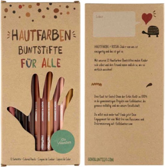 Skintones Kleurpotloden 12 kleurpotloden in alle huidkleuren ...