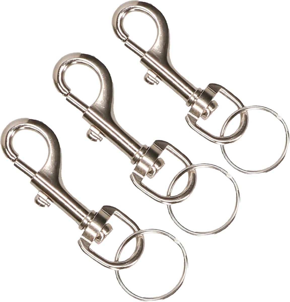 Trendoz Musketonhaak sleutelhanger - 3x - metaal - 7 cm | bol.com