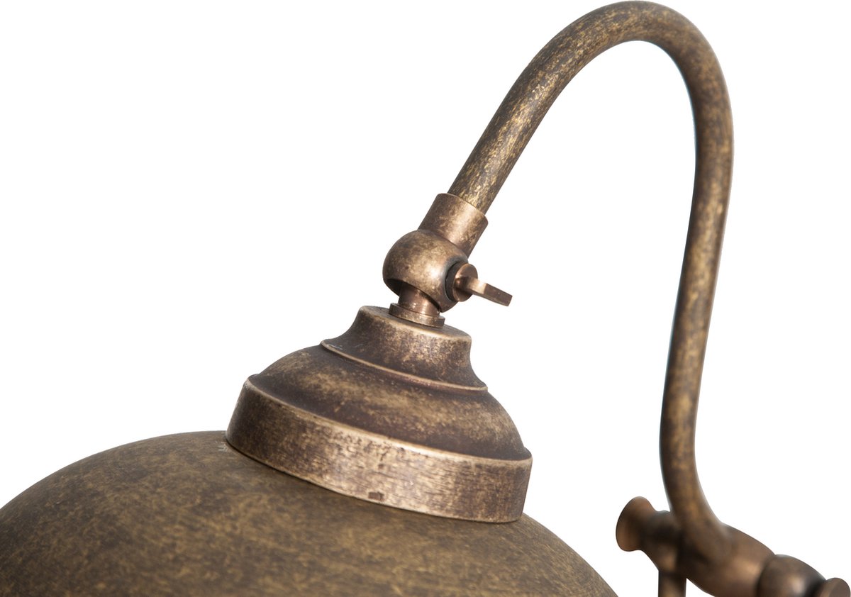 Landelijke tafellamp in verouderd messing gietstuk L45XPR19XH45 cm ...