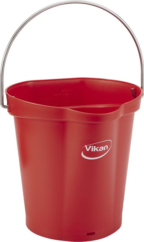 Vikan Emmer 56884 - 6 Liter - Rood - Stevige Emmer - Chemicaliën ...