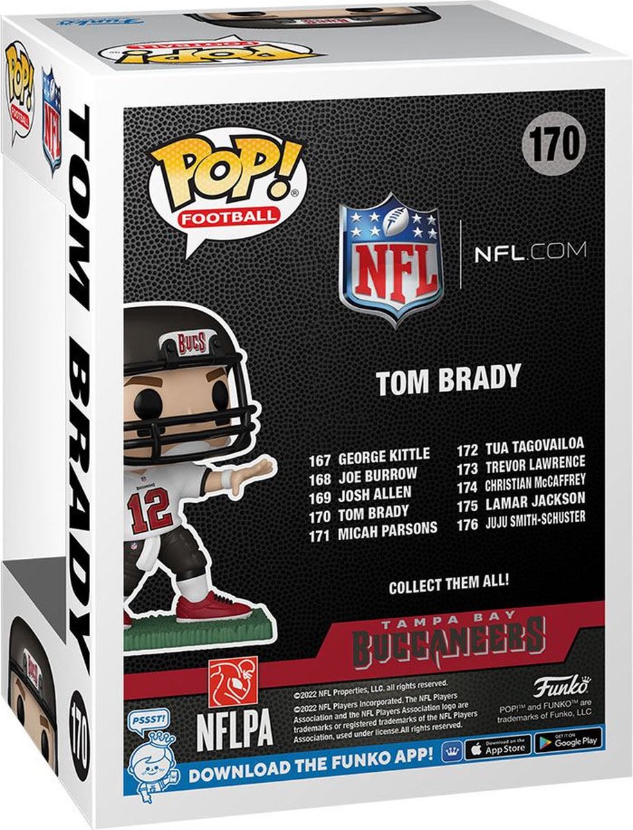 NFL POP! Sports Vinyl Figure Buccaneers - Tom Brady (Away) 170 | bol.com