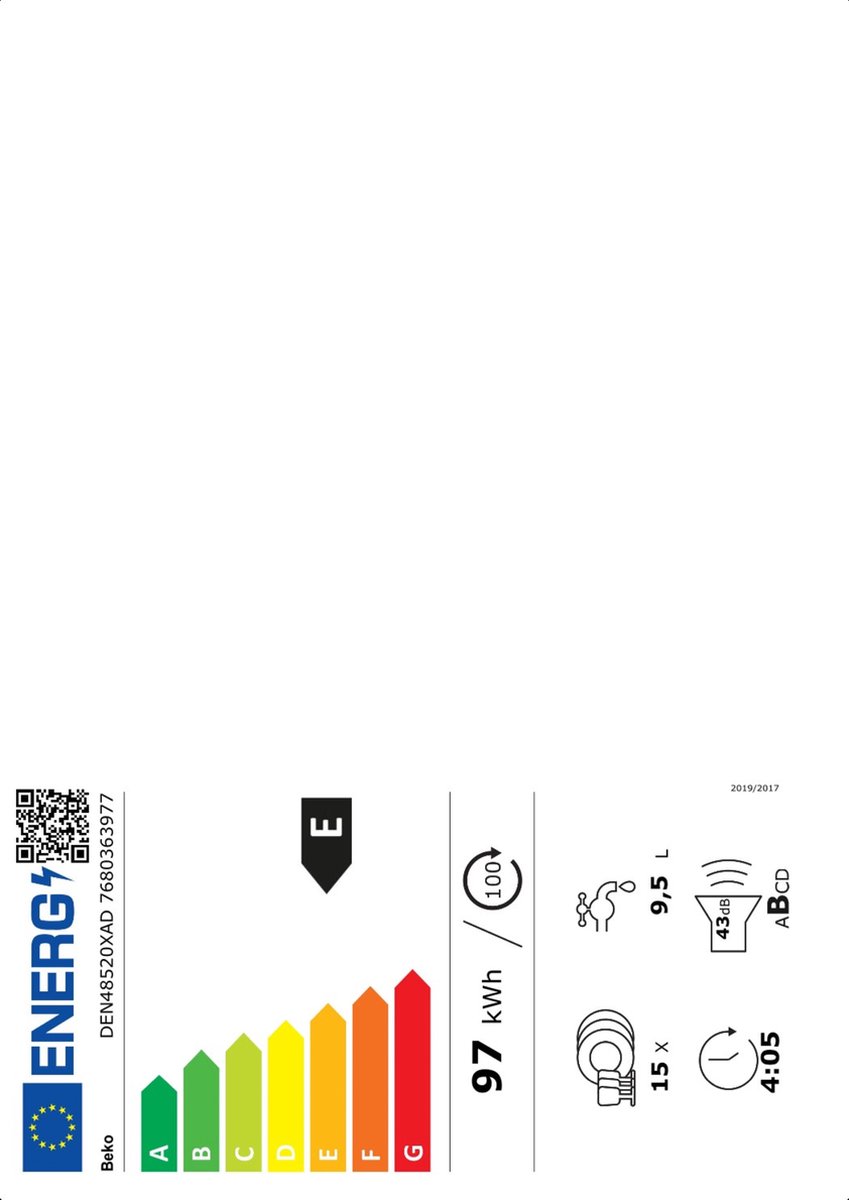 Beko DEN48520XAD Vrijstaande vaatwasser | bol