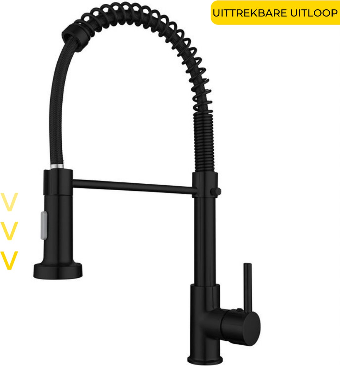Keukenkraan Met Uittrekbare Uitloop Stylumo – Flexibele Slang – Handdouche – Mengkraan... | bol.com