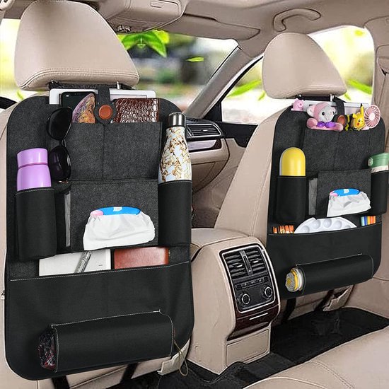URAQT Autostoel Organizer, 2 Stuks Universeel Auto Achterbank Organizer ...