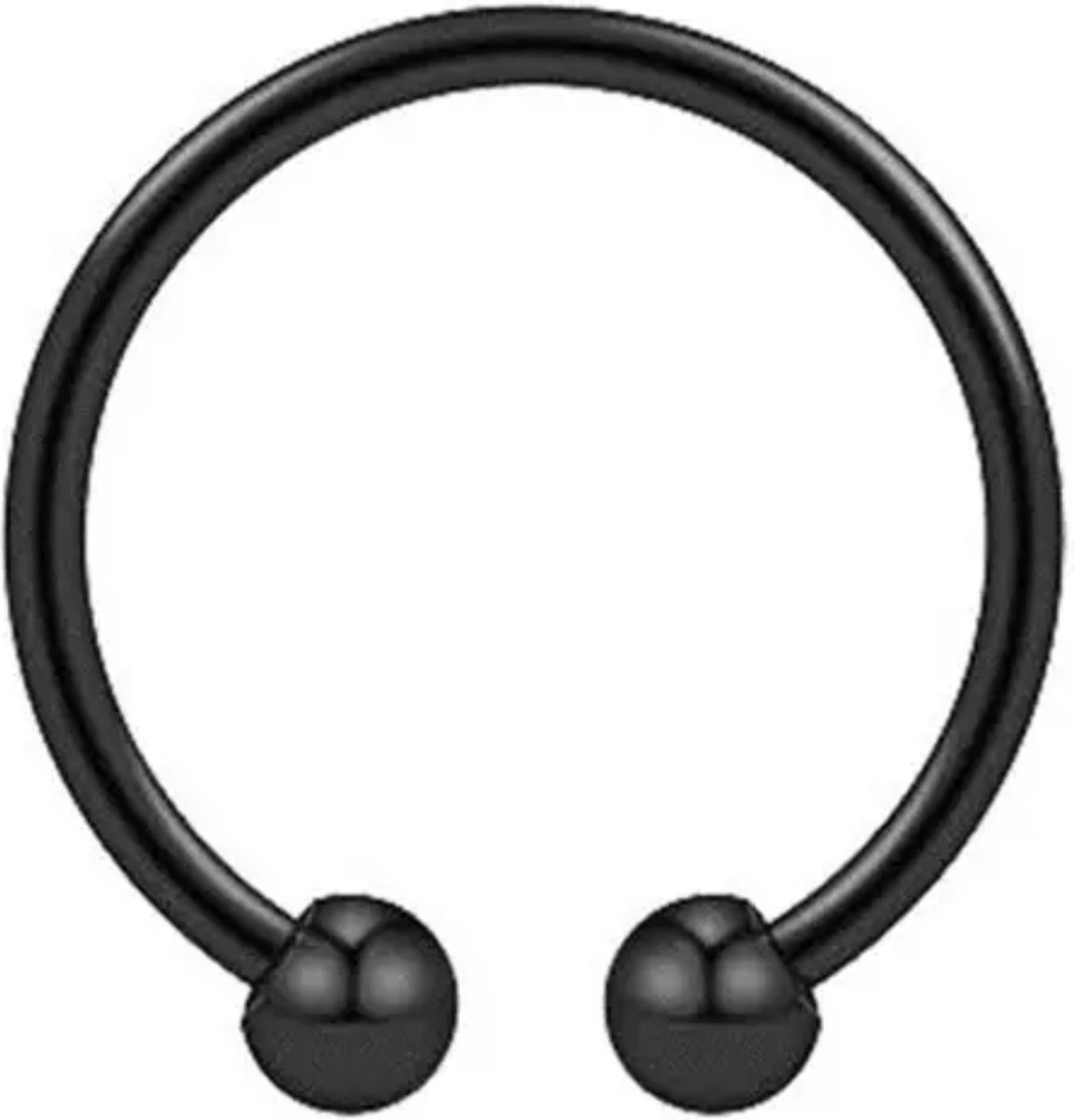 Nep neus -Piercing-Zwart-Klem-Bol-Rvs-Charme Bijoux | bol.com