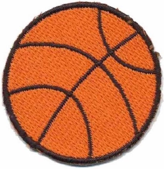 Patch - Strijkembleem - Iron on - Basketbal - 4,5cm | bol