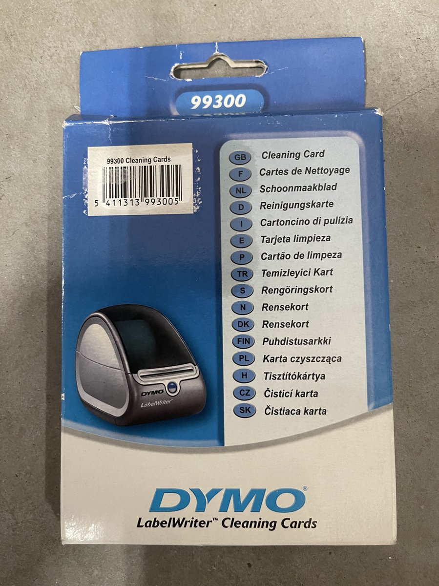 DYMO LabelWriter Cleaning Cards x 10pc | bol.com