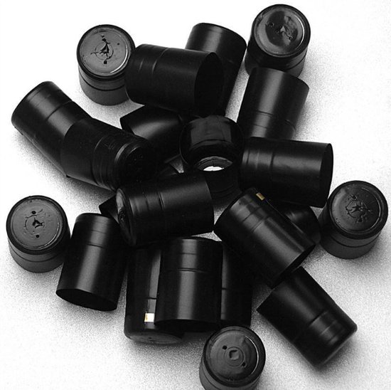 Ornina - 10 stuks zwart krimp capsule - wijn afsluiter | bol.com