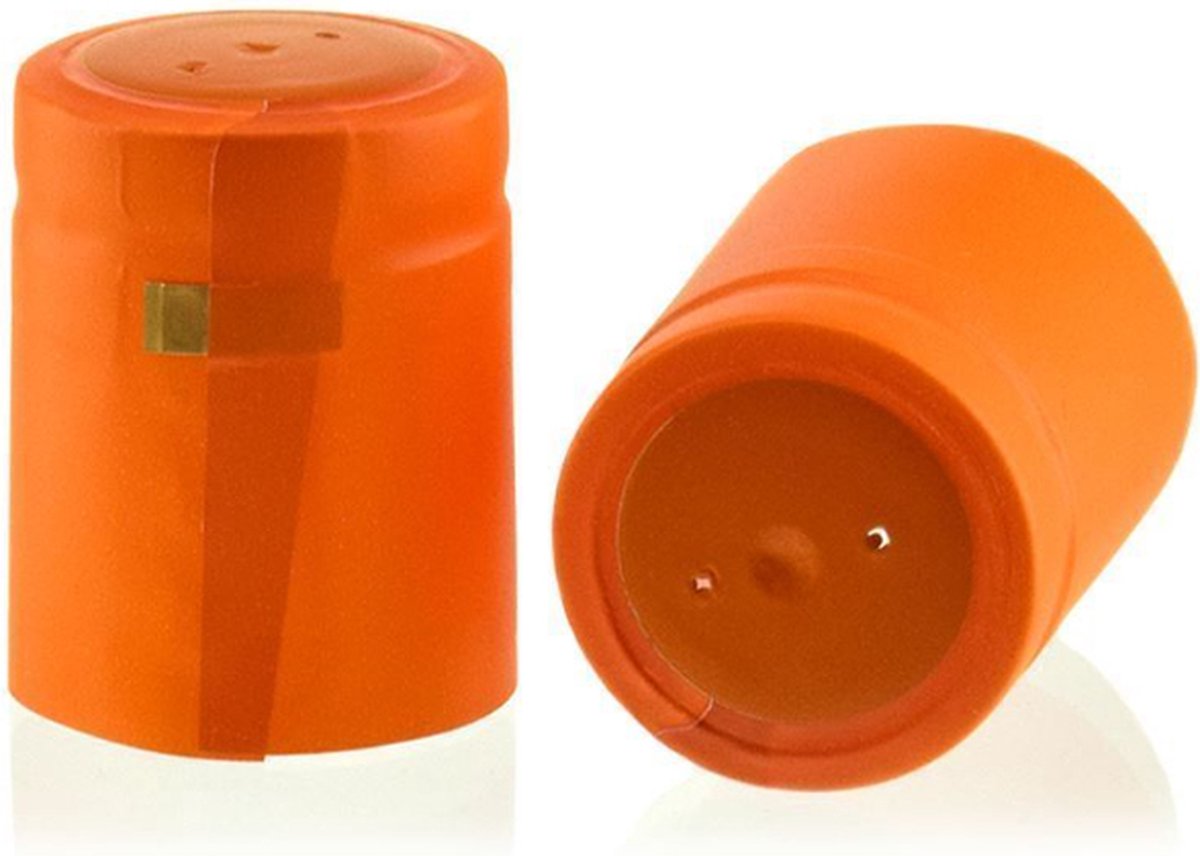 Ornina - 10 stuks oranje krimpcapsules - wijn afsluiter | bol.com