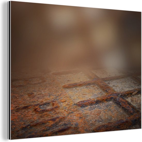 Wanddecoratie Metaal - Aluminium Schilderij Industrieel - Roest - IJzer ...