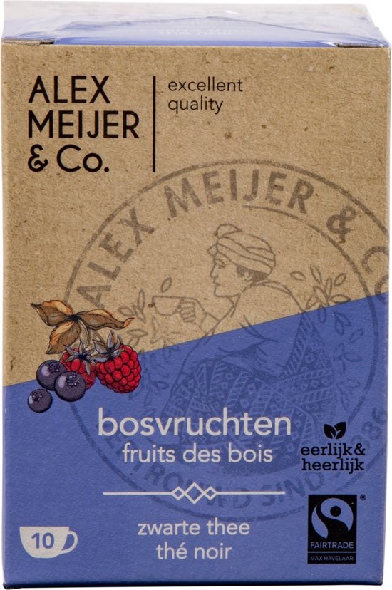 Bosvruchten Thee Zakjes 2 gram Pak 6x doos 10 Stuks Alex Meijer | bol.com