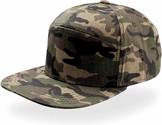 Atlantis 'Deck - 7 Panel Shape Cap' Camouflage Khaki | bol