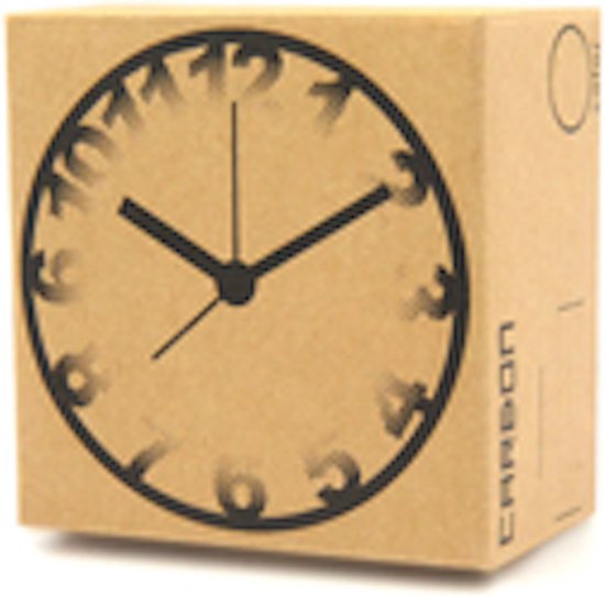 Carbon - Desk Clock/Reiswekker - Zwart | bol