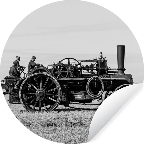 WallCircle - Muurstickers - Behangcirkel - Trekker - Zwart - Wit - Boerderij - Vintage... | bol