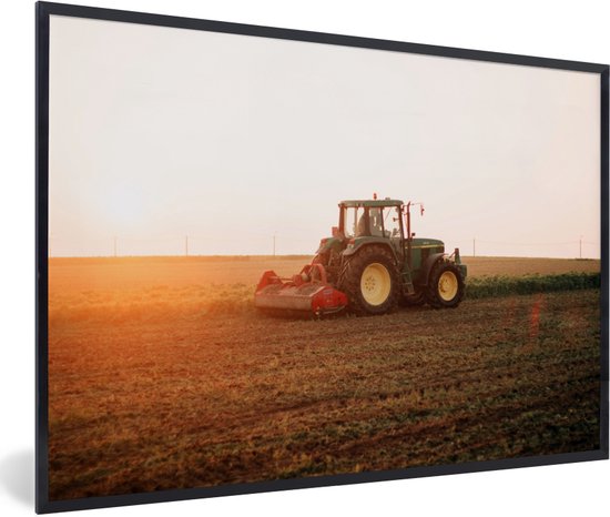 Fotolijst - Poster - Trekker - Akker - Boerderij - Boer - Horizon - 120x80 cm - Frame... | bol