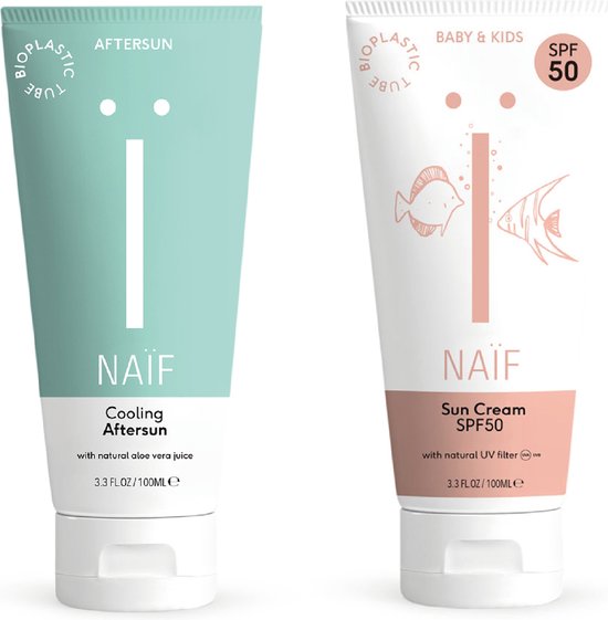 Naïf Natural Care Sun Set | Baby & Kids Sunscreen SPF50 & Cooling After ...