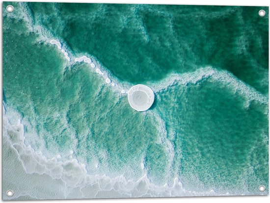 WallClassics - Poster de Jardin - Vagues Witte dans la Mer Verte ...