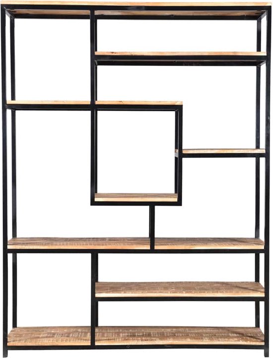 Stellingkast massief Mango - 200 x 35 x 150 cm | bol
