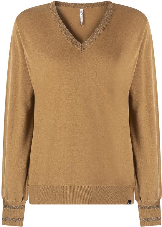 Zoso Trui Lauran Knit Sweater Lurex 225 Bronze Dames Maat - S | bol.com