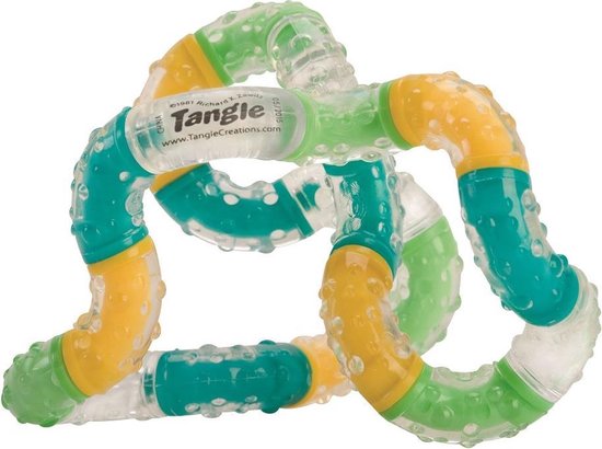 Tangle Relax Therapy BrainTools - Groen Geel - Fidget - Focus - Verlaagt stress en... | bol