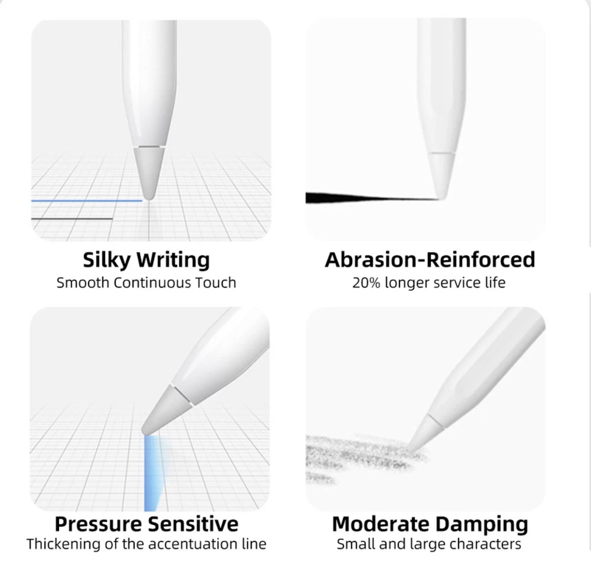 Replacement tip voor Apple Pencil 1/2 - 1 stuk - geschikt voor Apple ... Replacement tip voor Apple Pencil 1/2 - 1 stuk - geschikt voor Apple ...