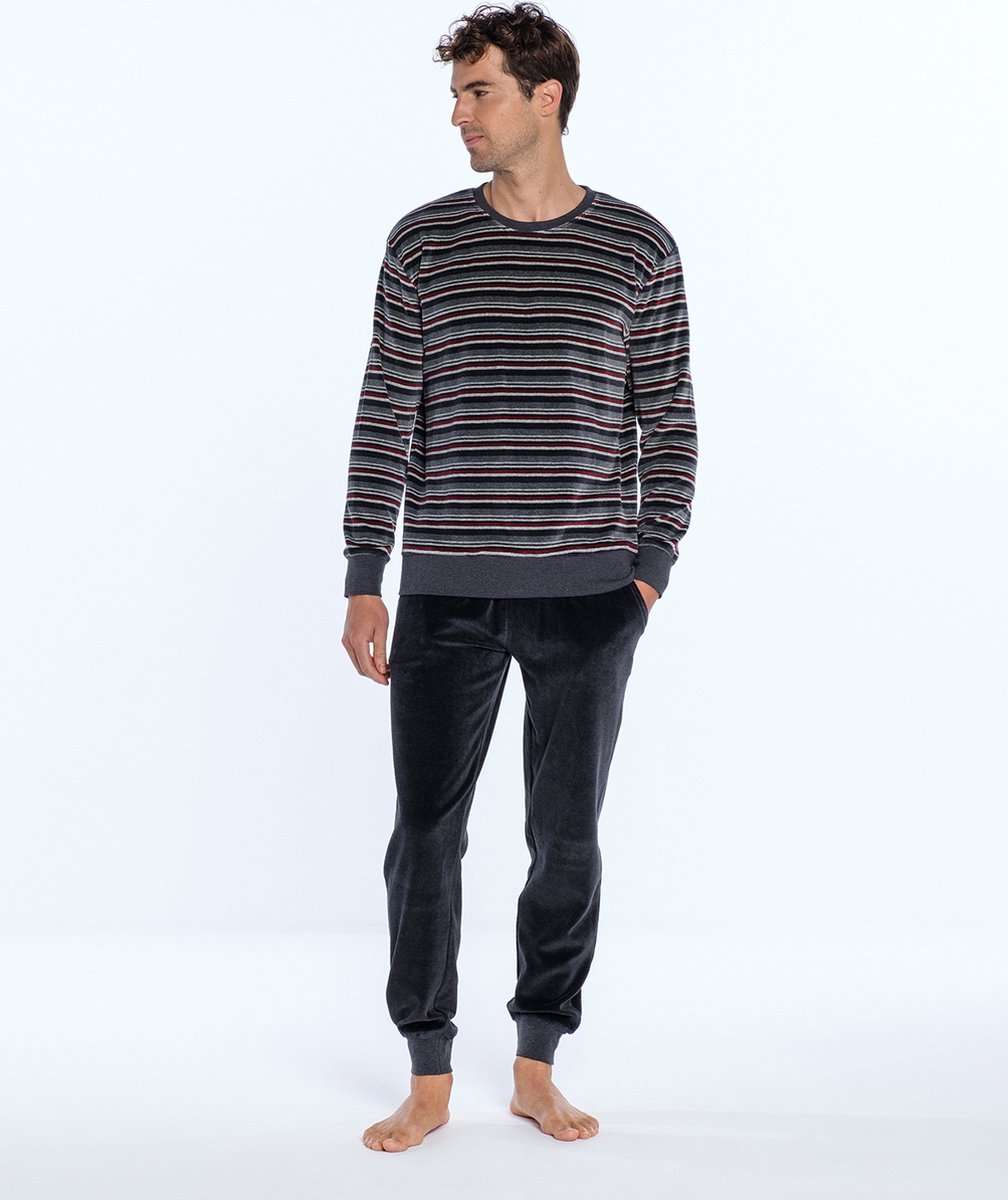 Punto Blanco Pyjama Heren Volwassenen Velours | Lange Mouw Lange Broek ...