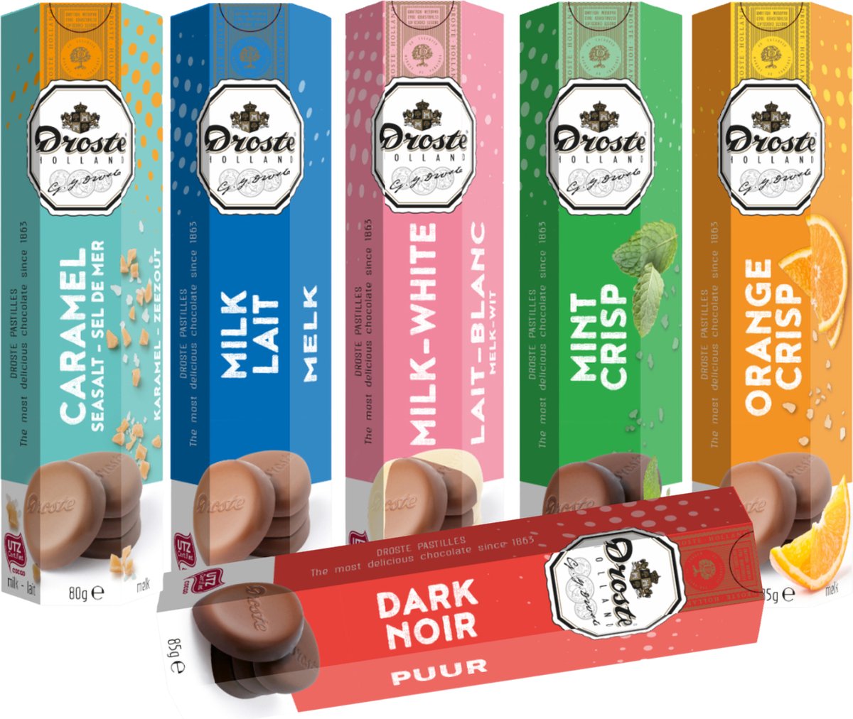 Droste - Chocolade Pastilles Geschenkverpakking - 6-pack - Holland ...