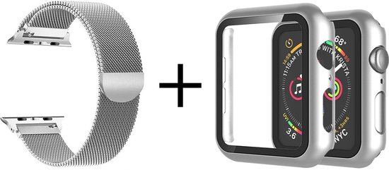 Geschikt voor Apple Watch Bandje Zilver - iWatch Milanees Polsband Luxe ...