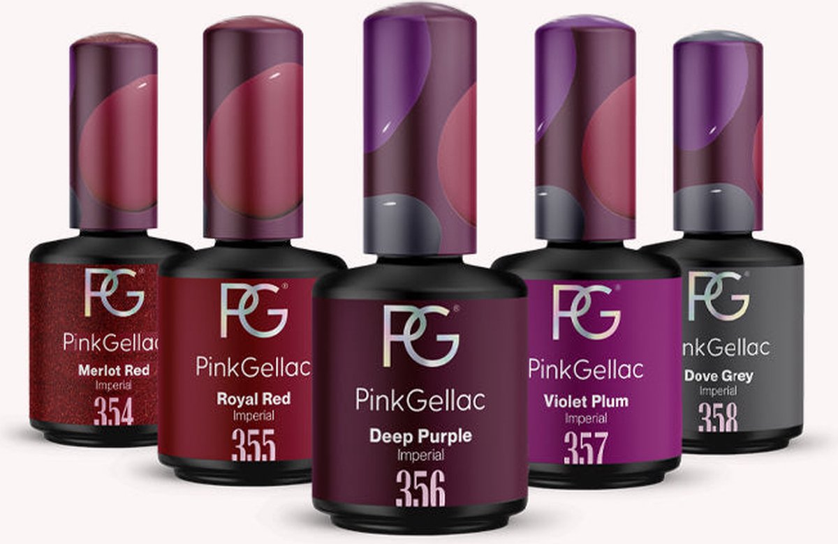 Pink Gellac - Color Box Imperial - Gellak - Set van 5 donkere kleuren ...