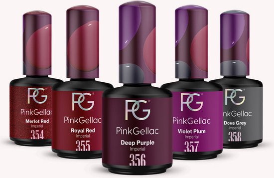Pink Gellac - Color Box Imperial - Gellak - Set van 5 donkere kleuren ...