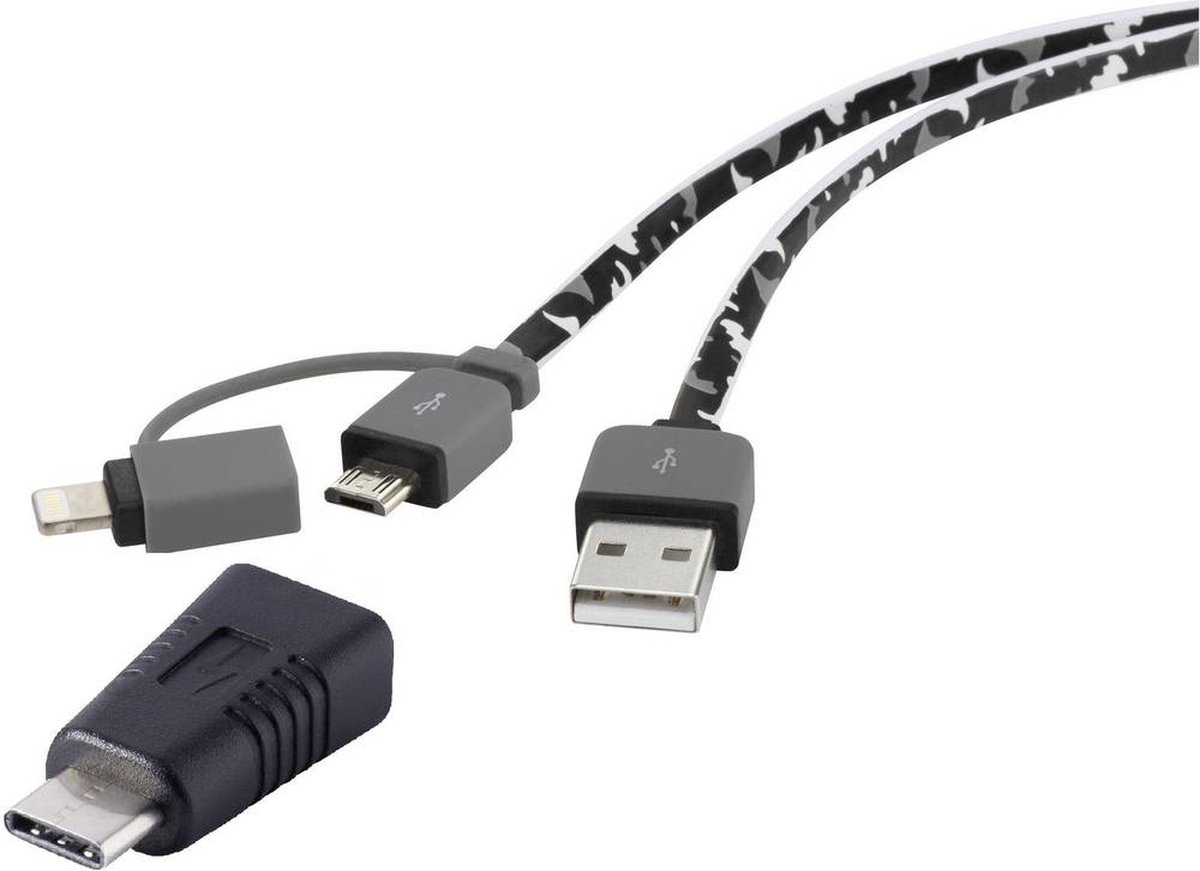 Renkforce Apple iPad/iPhone/iPod Aansluitkabel [1x USB-A 2.0 stekker ...