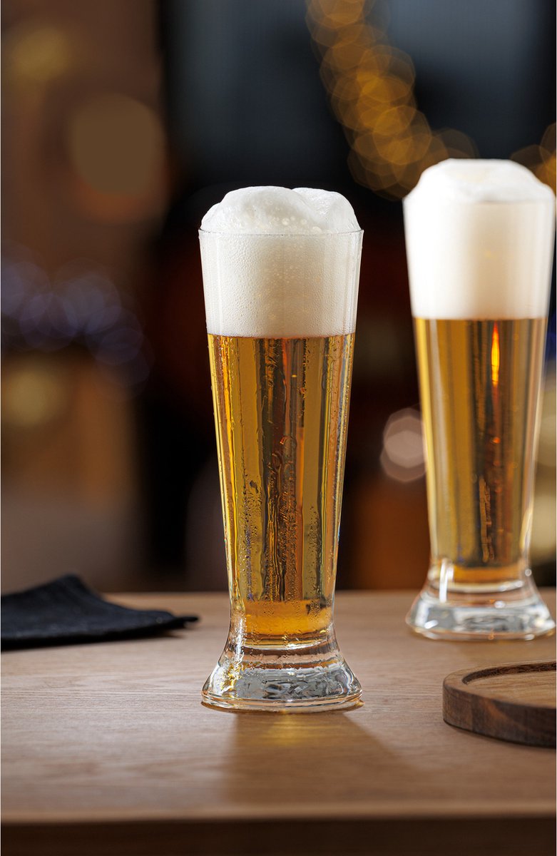 Secret de Gourmet Bierglazen set - pilsglazen fluitje/pint glazen - 8x stuks - glas | bol.com