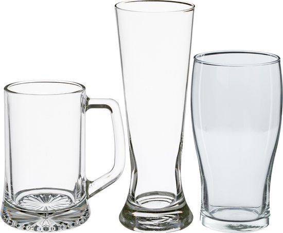 Secret de Gourmet Bierglazen set - pilsglazen/bierpullen/pint glazen - 12x stuks | bol