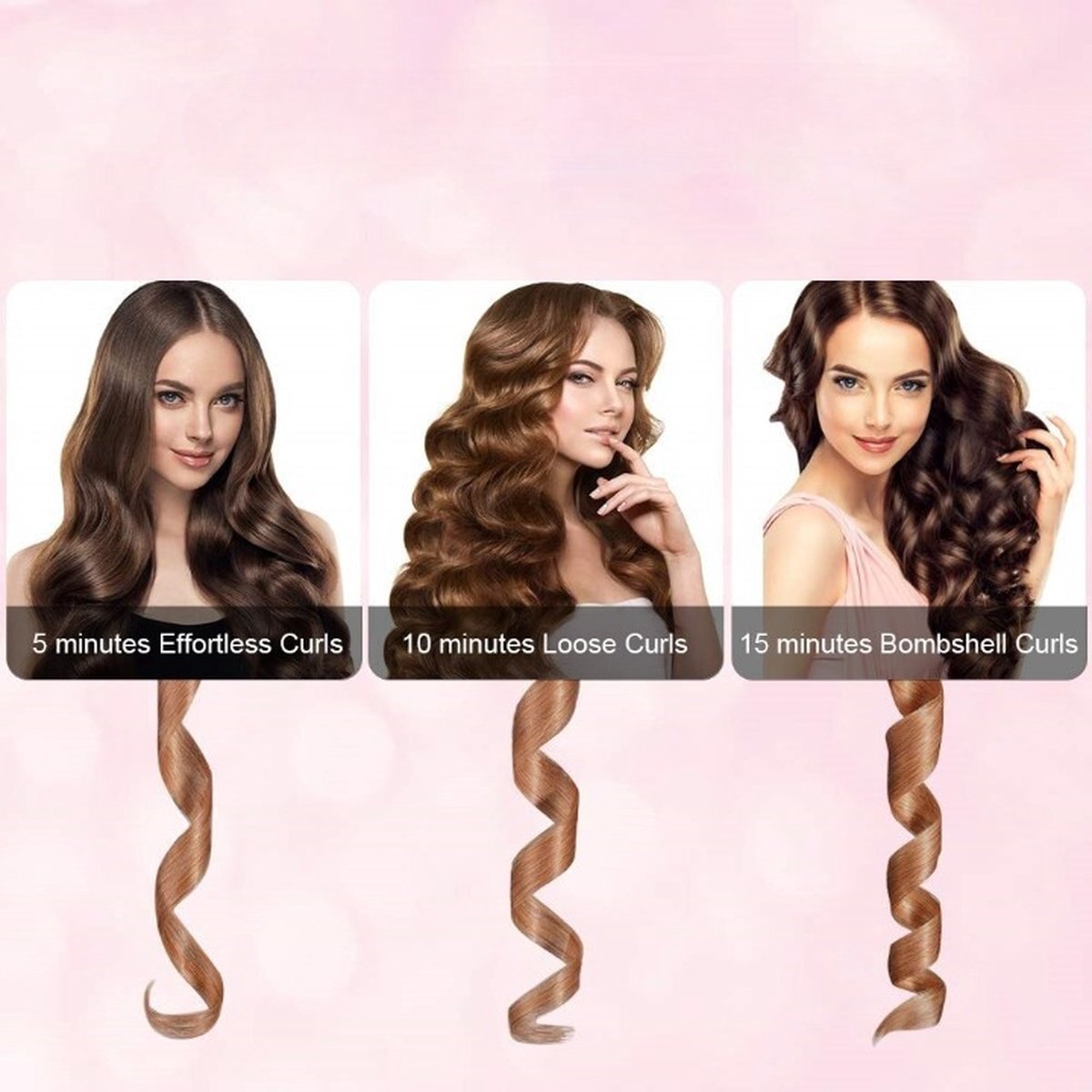 Krultang –Automatische krultang– slimme krultang - roze krultang –Hot ...