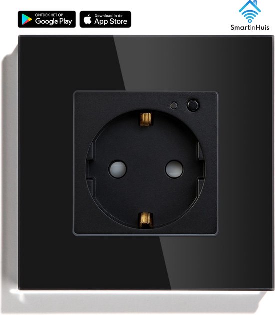 Smart - Enkelvoudig stopcontact (energiemonitoring) - Zwart | bol.com