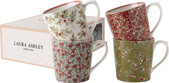 Laura Ashley Stockbridge Collectables Beker set van 4 - 32 cl ...