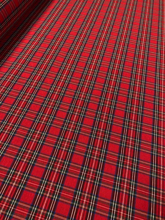 Dekservet Windsor rood 100 x 100 - Schotse ruit - kerst - tartan | bol.com