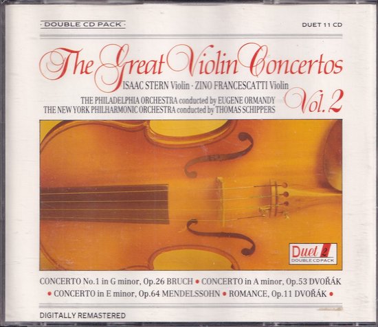 The Great Violin Concertos 2 - Diverse componisten - Isaac Stern, Zino Francescatti,... | bol