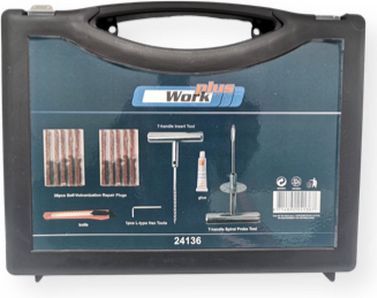 Work Plus autoband reparatie set 36-delige proppenset banden ...