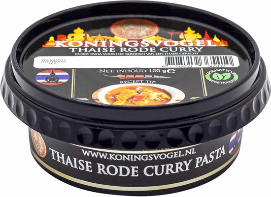 Koningsvogel® | 6 x 100gr Thaise Rode Curry Pasta | kruidenmix ...