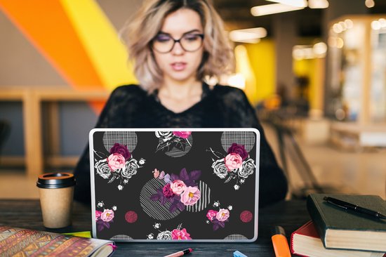 Sticker ordinateur portable - 14 pouces - Roses - Fleurs - Motifs | bol.com