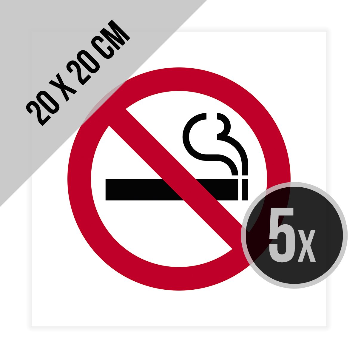 Stickers/ pictogram | Rookverbod | 20 x 20 cm | Verboden te roken ...