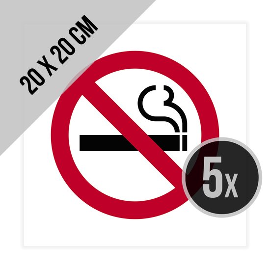 Stickers/ pictogram | Rookverbod | 20 x 20 cm | Verboden te roken ...
