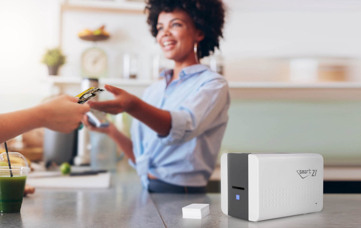 Smart IDP S21 cardprinter (hand invoer) met startpakket, ook voor re ...