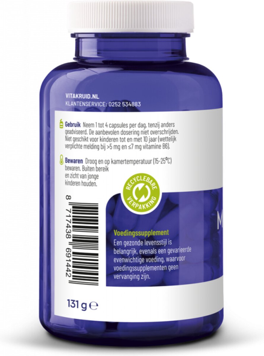 Vitakruid - Magnesium tauraat met P-5-P - 150 Vegetarische capsules | bol