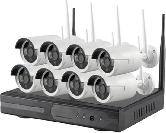 Wireless WiFi HD Beveiligingscamera set met 8 Cameras Outdoor en Indoor ...