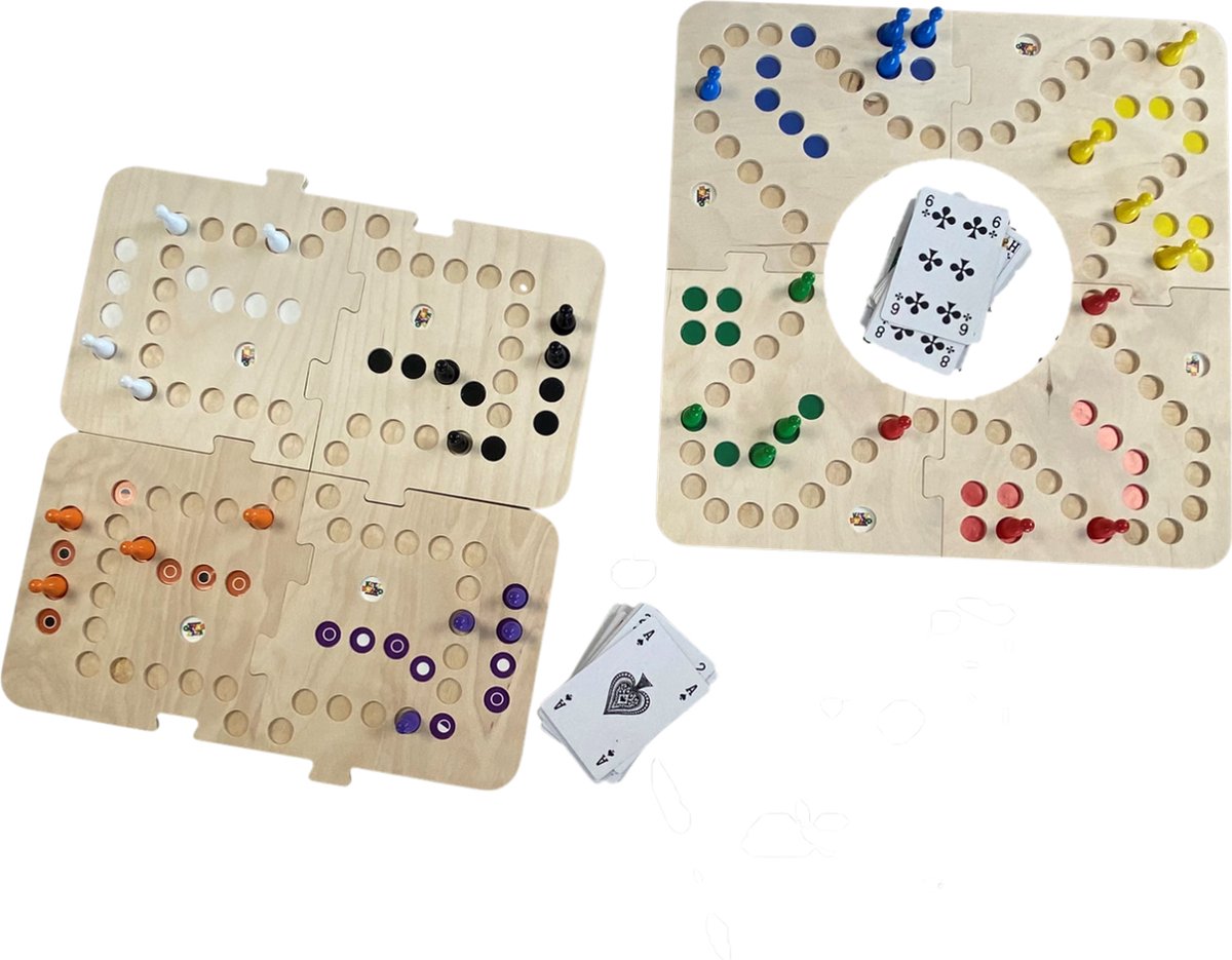 Keezboard 2-4-6-8 persoons hout - Bordspel - Keezenspel - Keezen ...