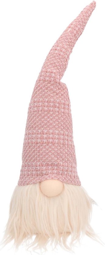 Oneiro’s luxe Gnoom met roze muts | 38 cm - Gnoom Kerst Zittend ...