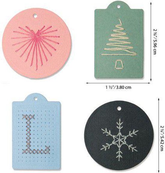 Sizzix Thinlits Die Set - Stitched Tags 6PK 664470 Josh Griffiths | bol.com